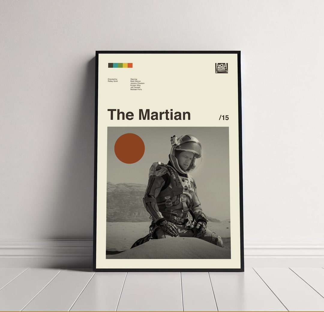 The Martian Poster, the Martian Print, Ridley Scott, Minimalist Art ...