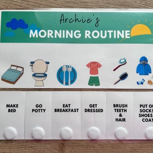 Daily Routine Chart Morning Routine Chart - Etsy