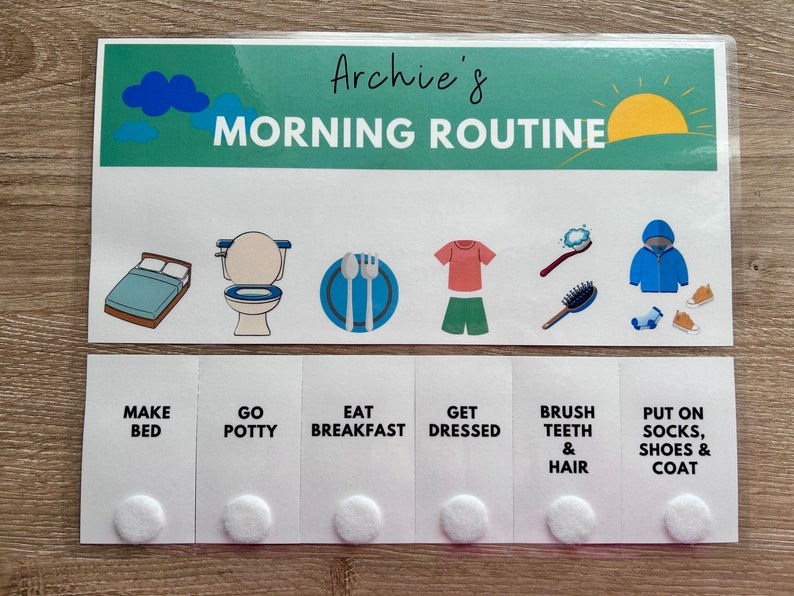 Daily Routine Chart Morning Routine Chart - Etsy