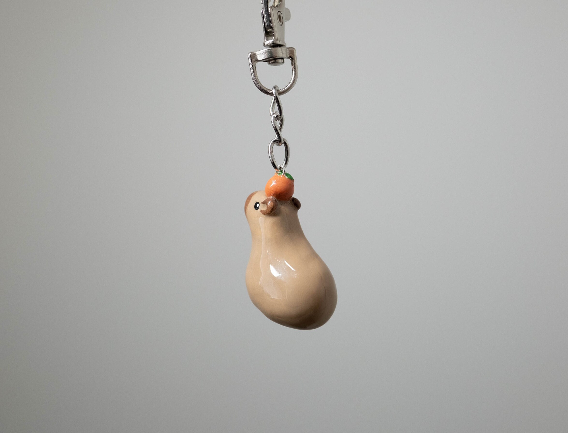 Cute Capybara Polymer Clay Keychain - Etsy