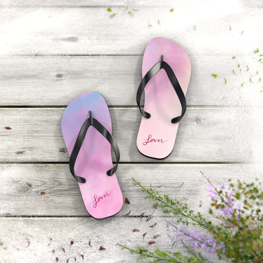 Taylor Swift Lover Flip Flops, Summer Attire, Taylor Swift, Flip Flops ...