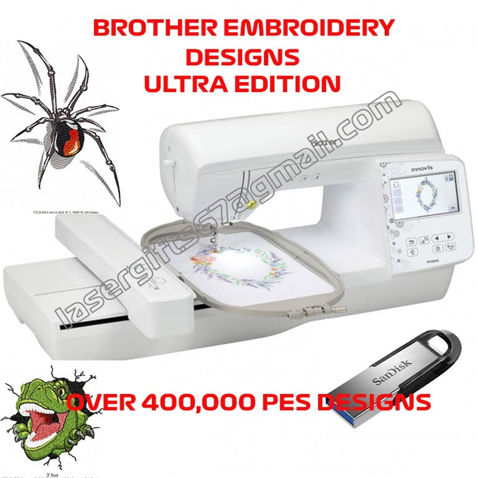 400000 Embroidery Designs in Pes Format for Brother Machines - Etsy