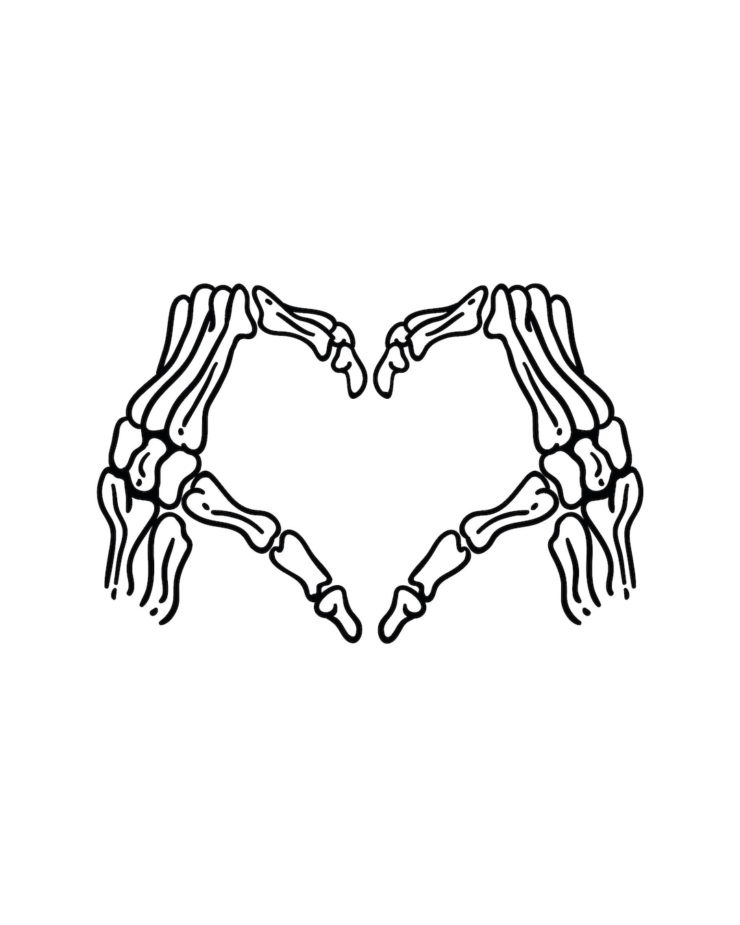 Skeleton Heart Hands Svg File | Heart Svg | Skeleton Love Svg ...