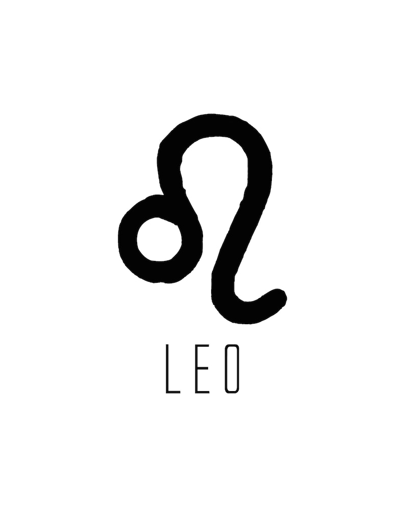 Leo Zodiac Sign Instant Download SVG, PNG, EPS, Dxf, Jpg Digital ...