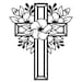 Flower Cross Instant Download SVG, PNG, EPS, Dxf Digital Download - Etsy