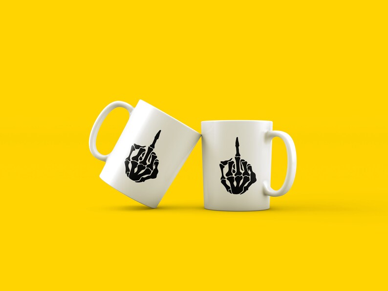 Skeleton Middle Finger Instant Download SVG, PNG, EPS, Dxf, Jpg Digital ...
