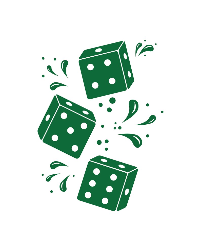 Dice Black Silhouette Instant Downloads SVG, PNG, Aı, EPS Digital ...