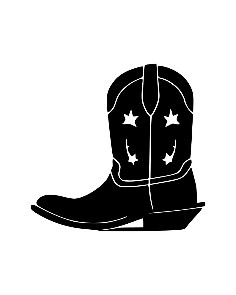 Cowboy Western Boot Instant Download SVG PNG EPS Dxf Jpg - Etsy