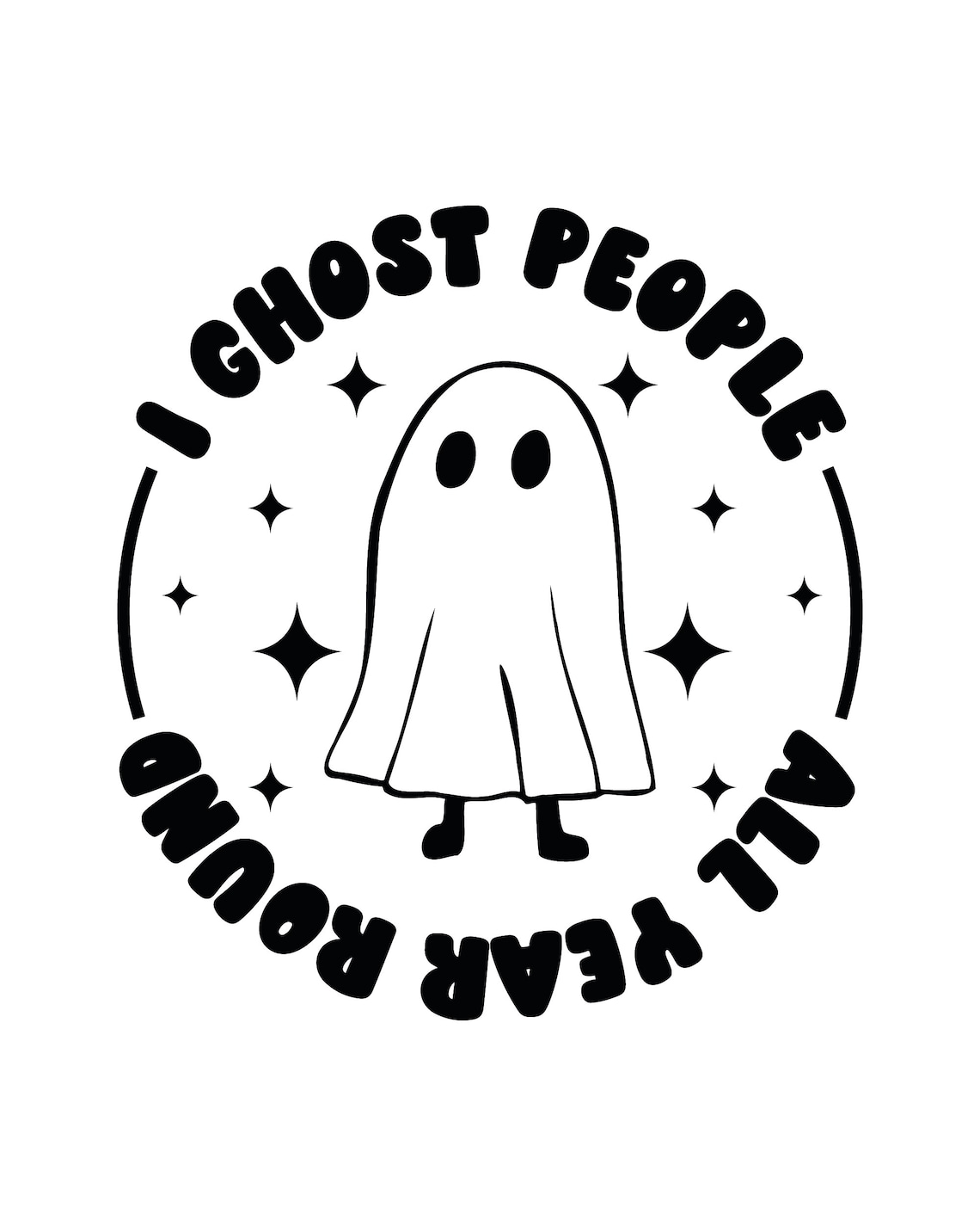 I Ghost People All Year Long SVG PNG Ghost People Year Round - Etsy