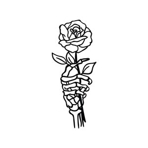 Skeleton Rose SVG, Instant Download, EPS, DXF, Png, Rose Svg - Etsy