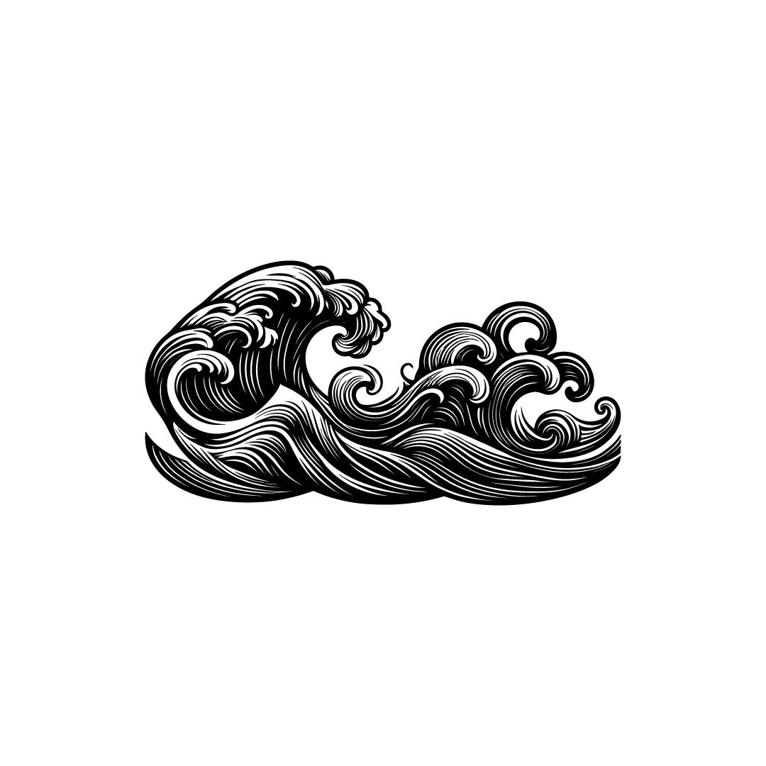Tropical Waves SVG PNG Bundle, Laser Cut Files (digital Download) - Etsy