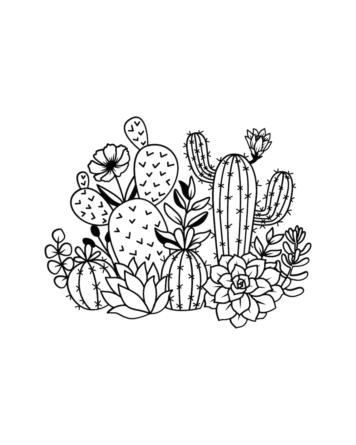 Cactus Svg, Cute Cactus Svg, Green Cactus Svg, Dxf, Eps, Png, Kids Cut ...