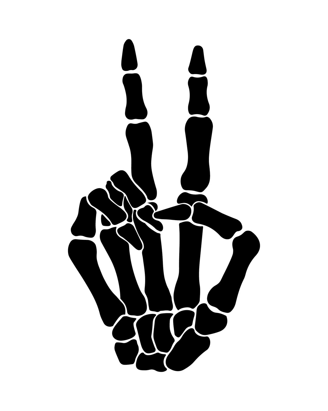 Skeleton Peace Sign Skeleton Peace Hand Skeleton Hand - Etsy