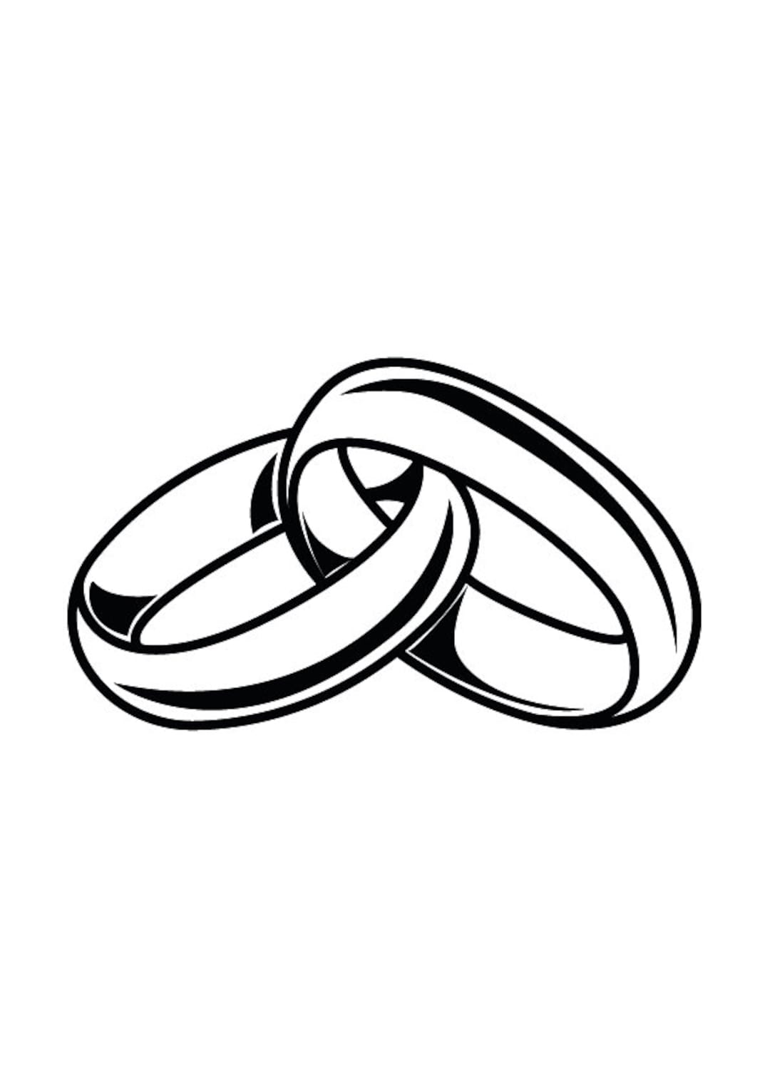 Marriage Rings Svg , Ring Svg, Wedding Svg, Clipart, Silhouette, Cricut ...