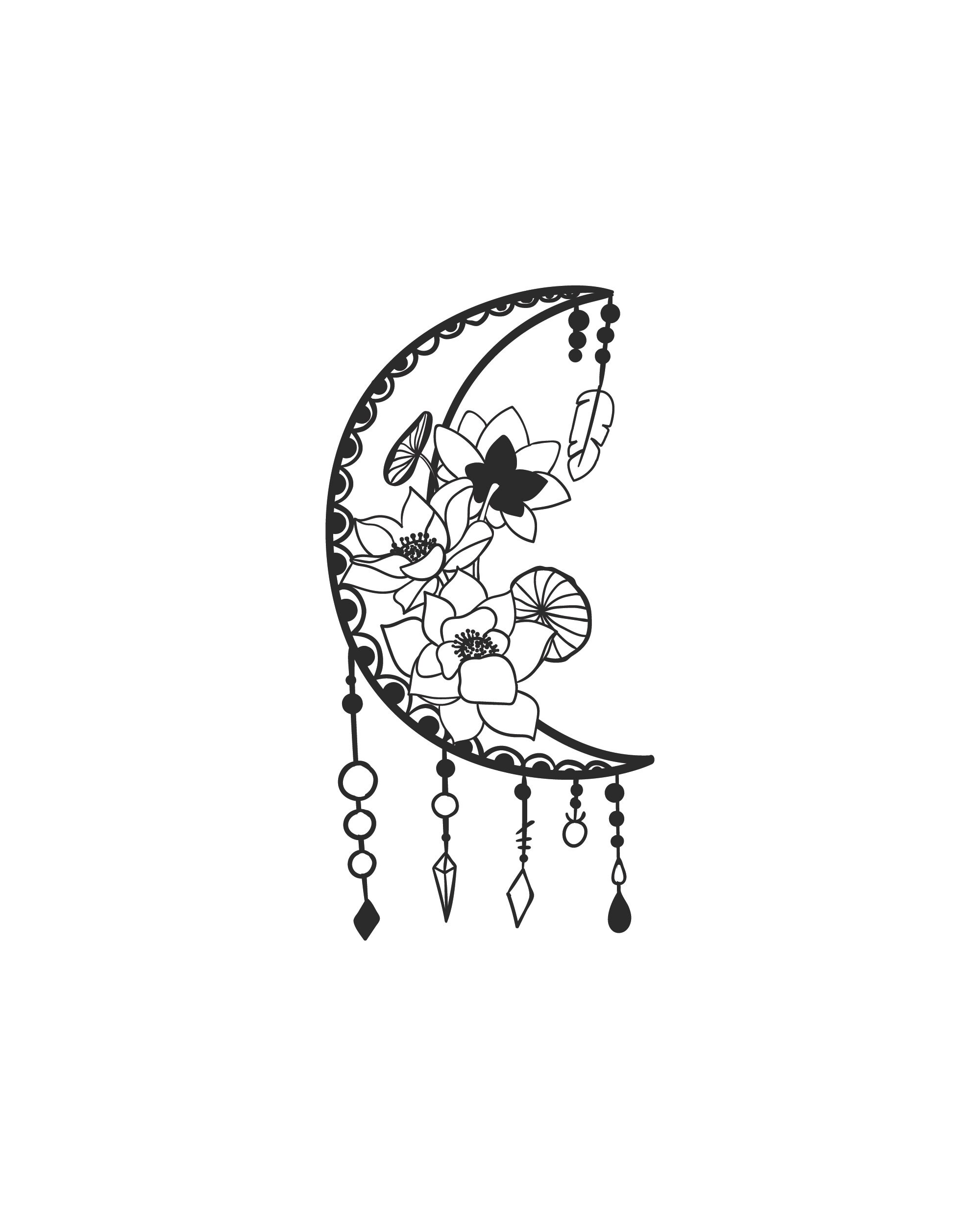 Crescent Moon SVG for Commercial Use Moon SVG Cricut Cut - Etsy