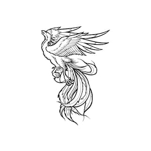 Phoenix Svg, Instant Download, Phoenix Vector Dxf Png, Phoenix Cut File ...