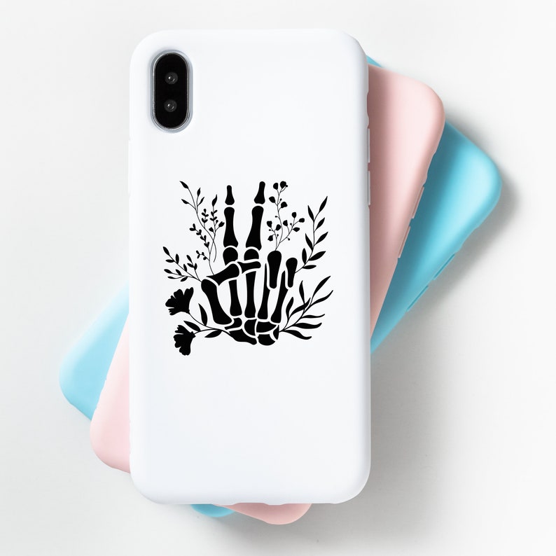 Skeleton Peace Sign Hand SVG, Floral Digital Download - Etsy