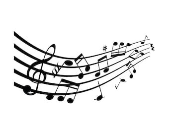 Musical Notes Instant Download SVG, PNG, EPS, Dxf, Jpg Digital Download ...