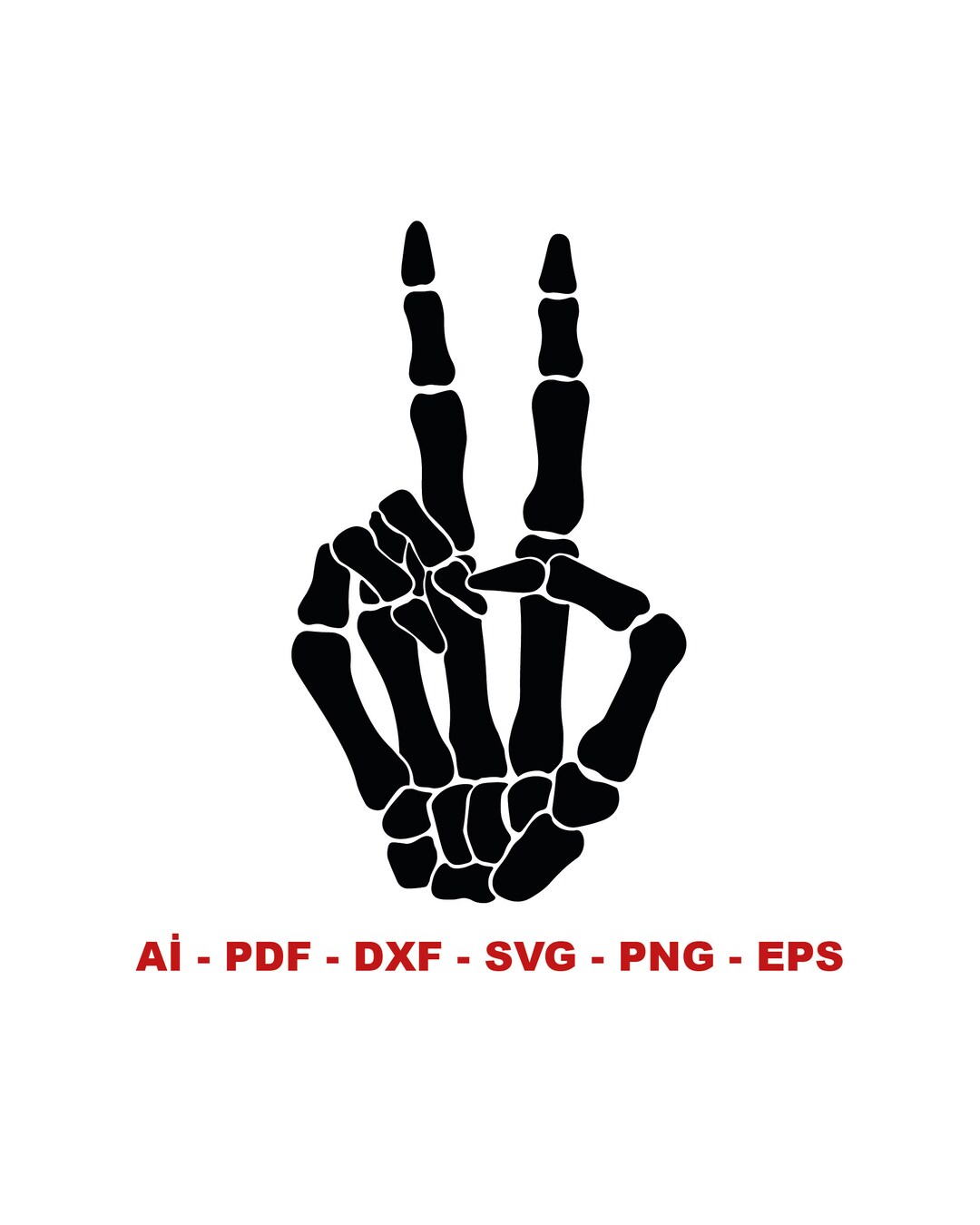 Skeleton Peace Sign, Skeleton Peace Hand, Skeleton Hand Instant ...