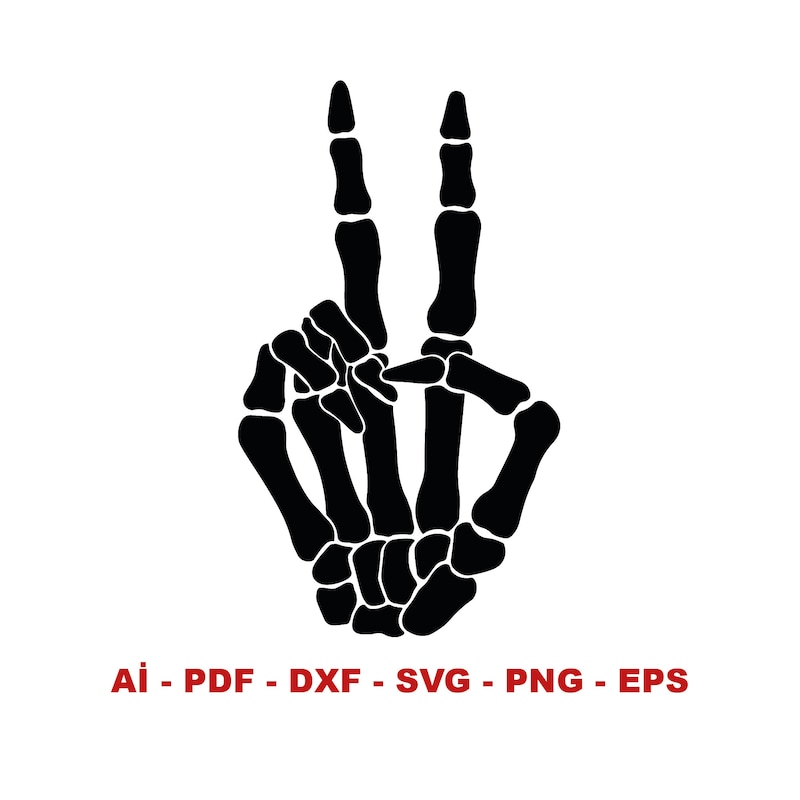 Skeleton Hand Decal - Etsy