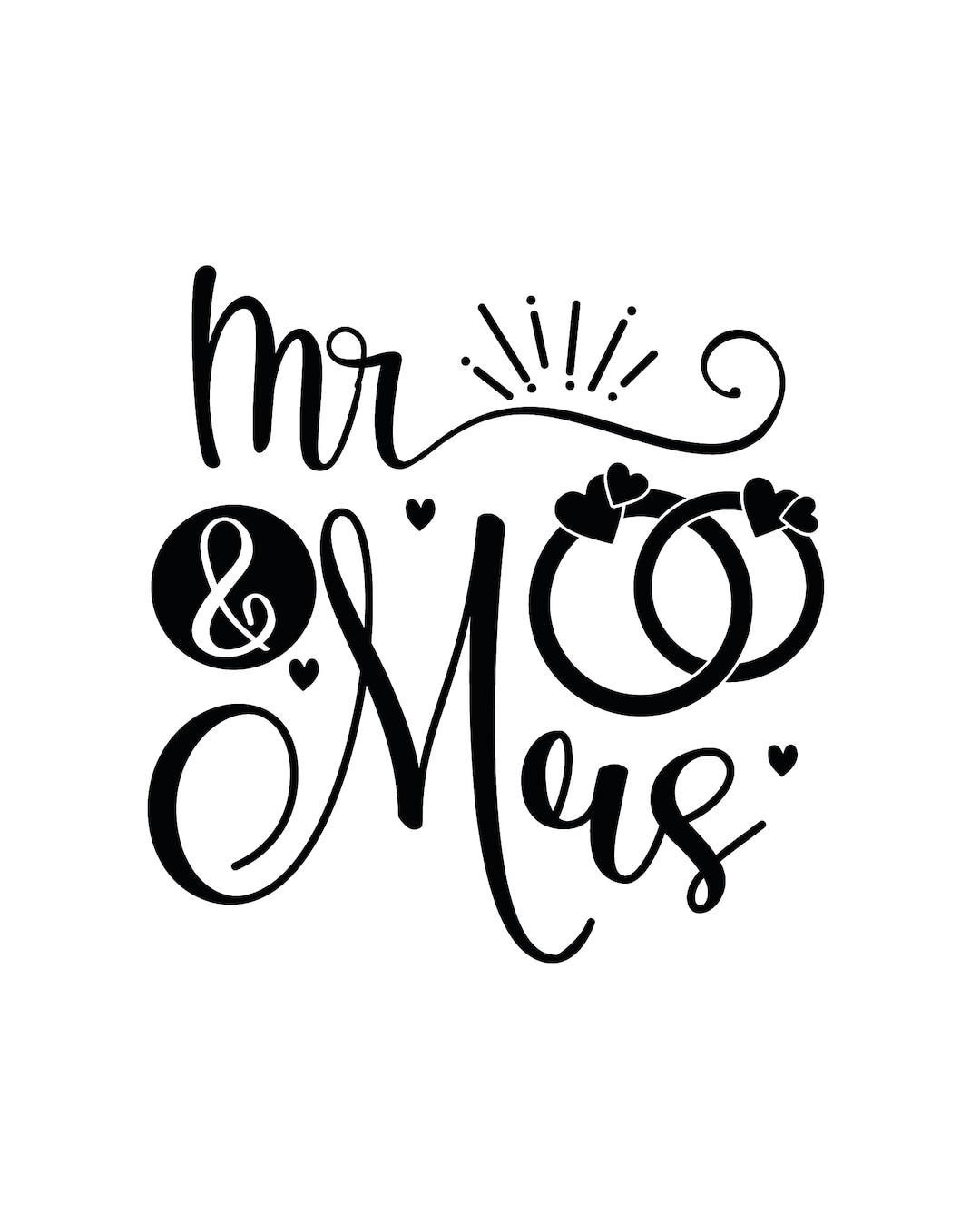 Mr and Mrs SVG, Wedding Rings, Cut Files (digital Download) - Etsy