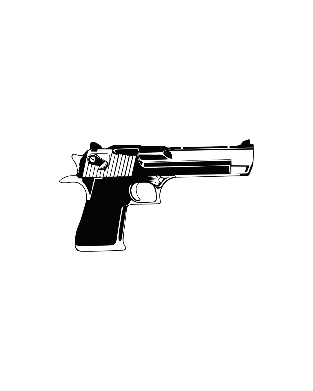 Pistol Gun SVG Files | 9mm Pistol Cut Files | Handgun Vector Files ...