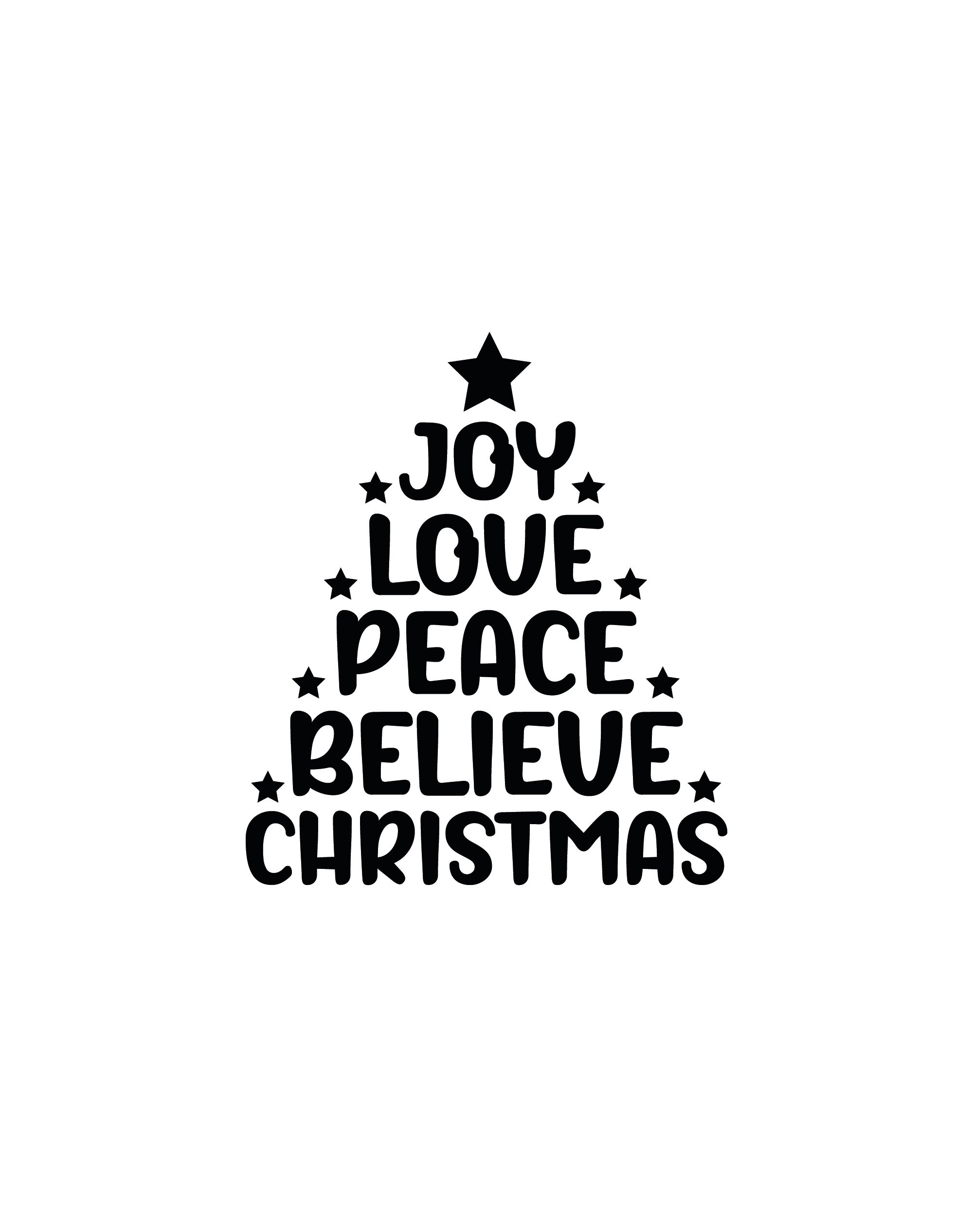 Christmas Tree SVG Joy Svg Peace Svg Love Svg Christmas - Etsy