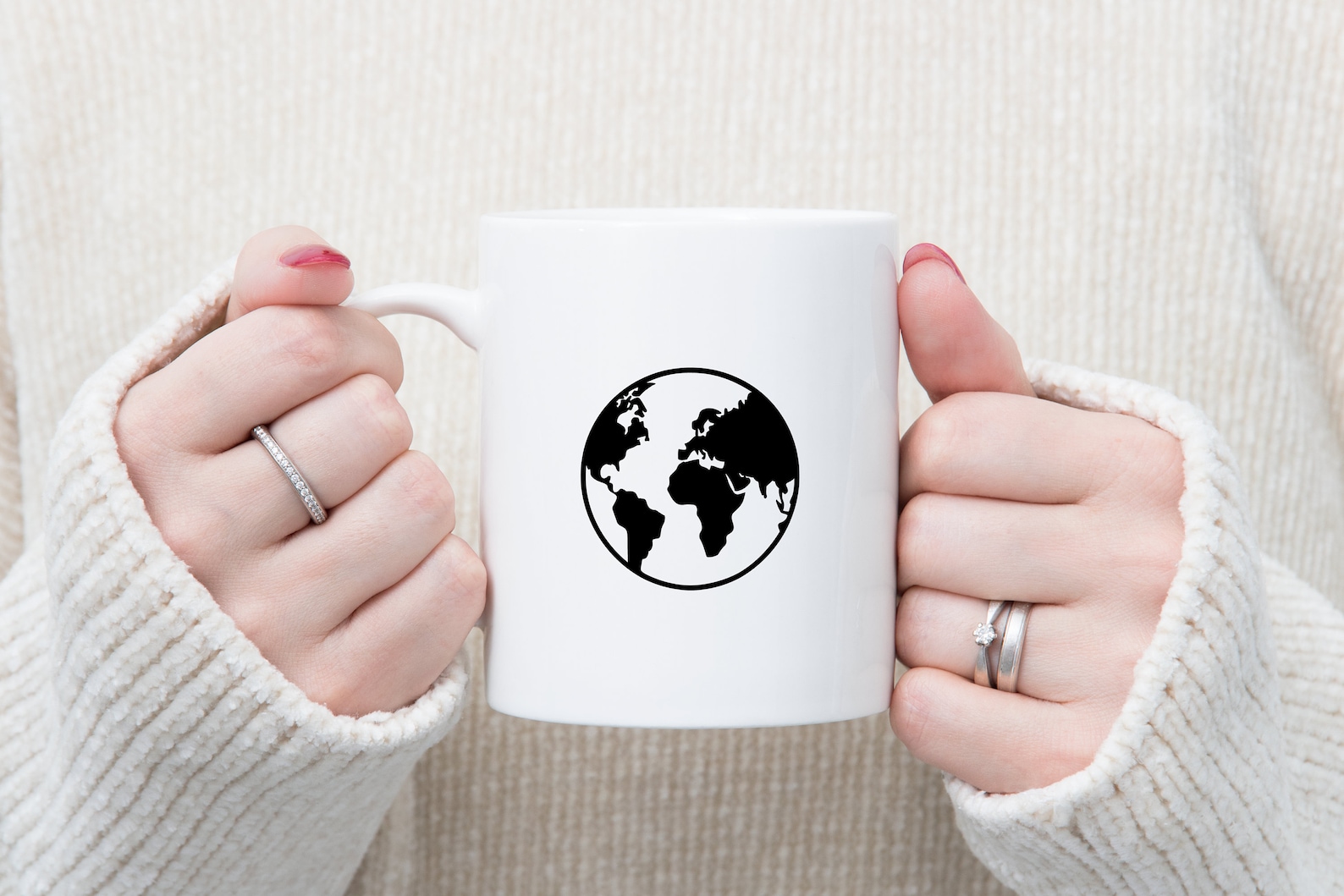 Planet Earth SVG Cut File, Globe Silhouette Clipart (digital Download ...