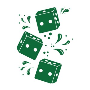 Dice Black Silhouette Instant Downloads SVG, PNG, Aı, EPS Digital ...