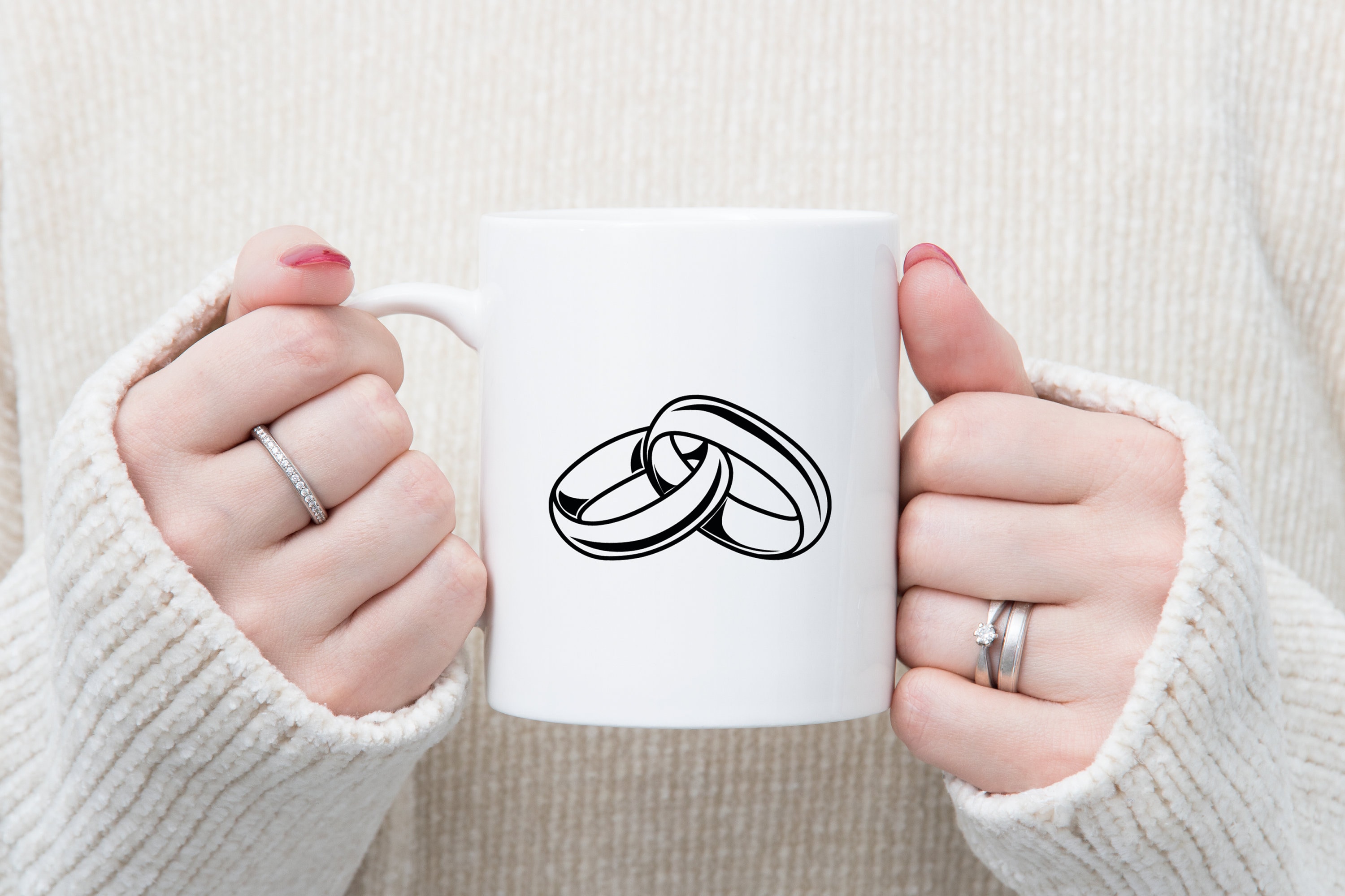 Anillos de matrimonio SVG, anillo SVG, boda SVG, clipart, silueta ...