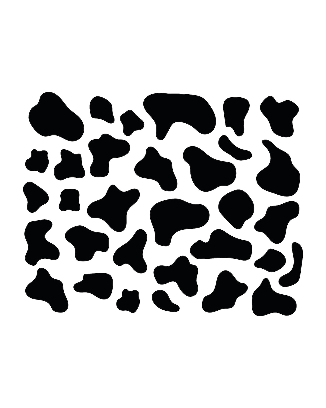 Cow Print, Cow Spots, Cow Print Pattern Instant Download SVG, PNG, EPS ...