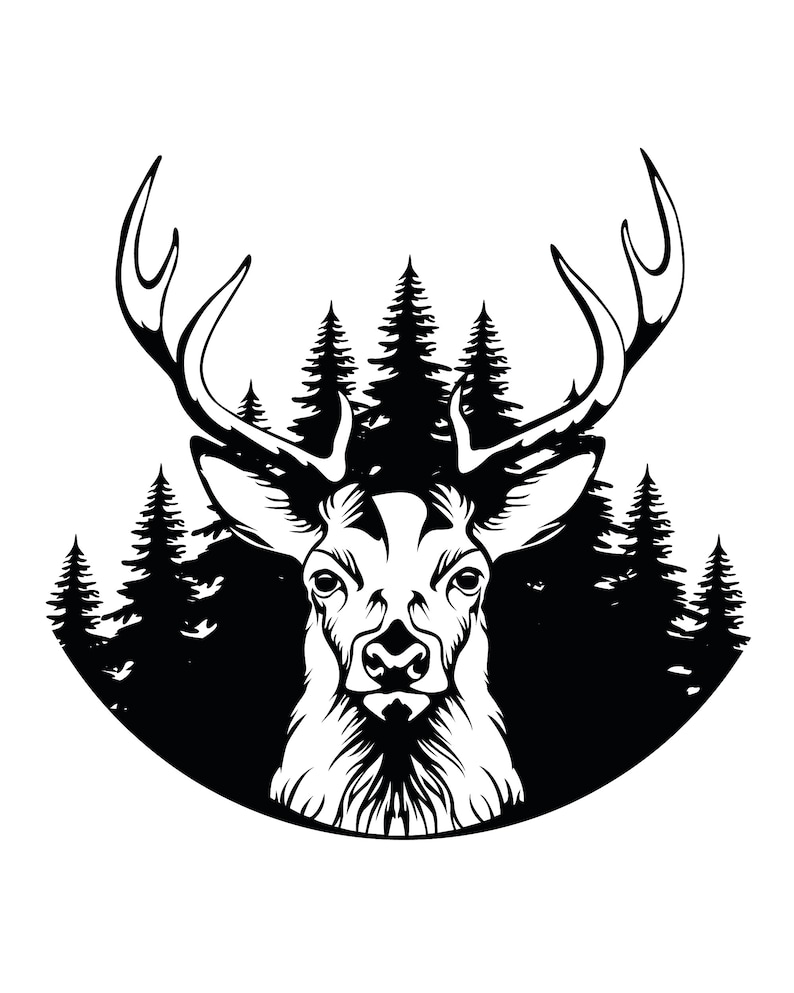 Deer Head Buck Instant Digital Download Svg Png Dxf - Etsy
