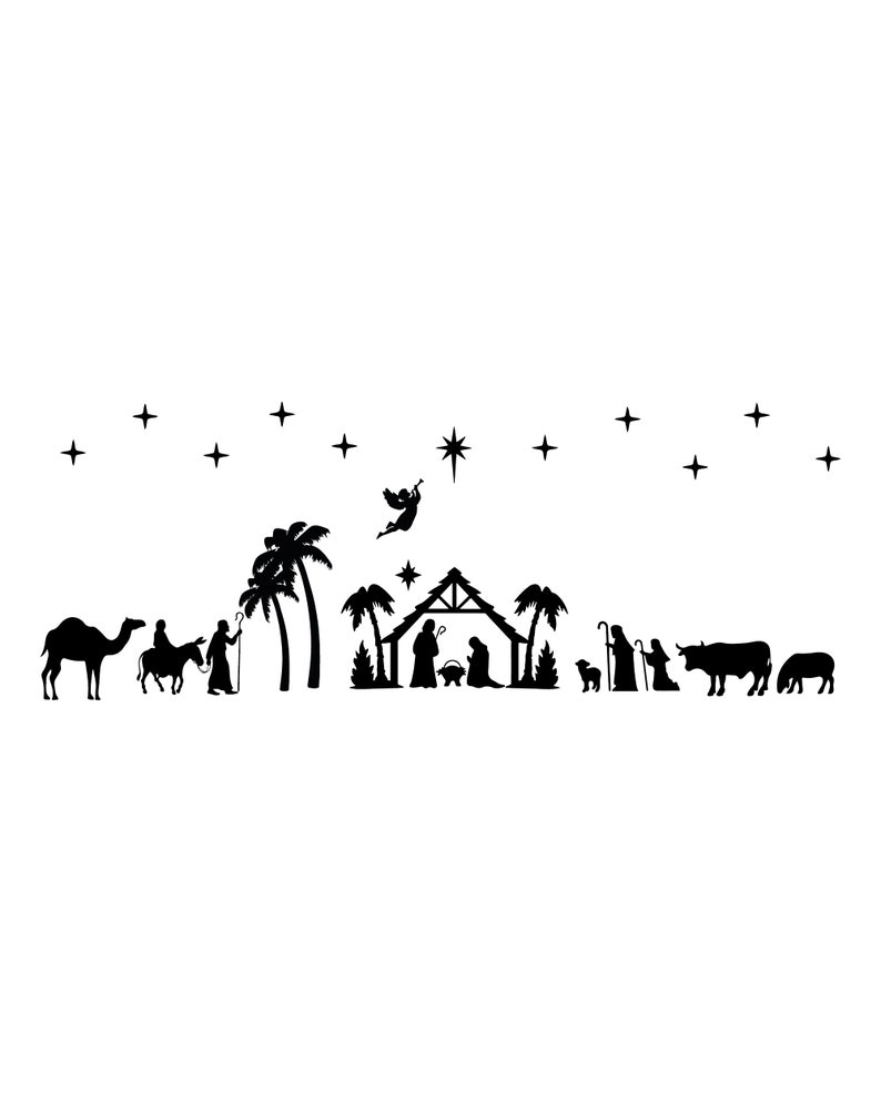 Nativity Scene SVG, Nativity SVG, PNG, Eps, Dxf, Jpg Instant Digital ...