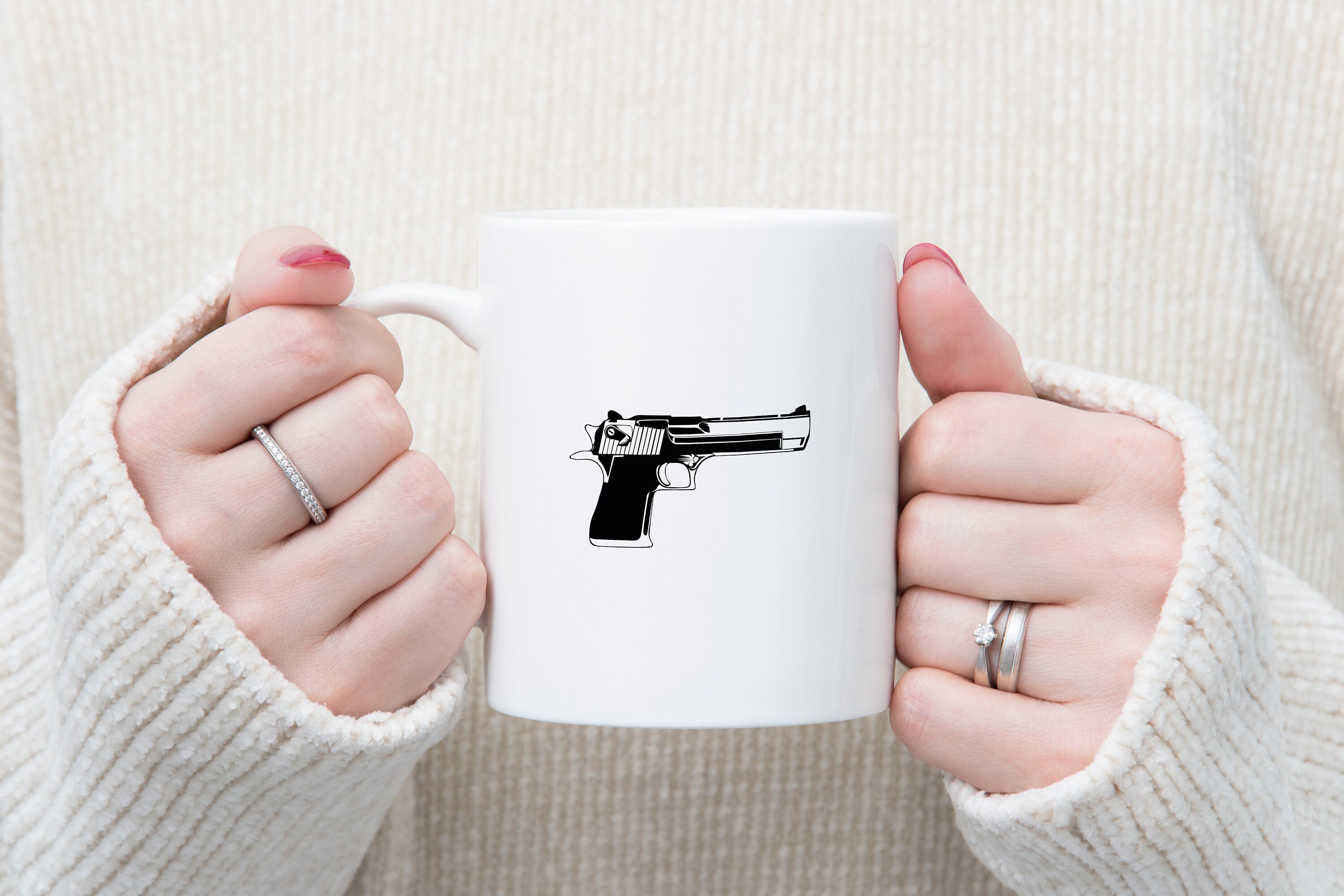 Pistol Gun SVG Files | 9mm Pistol Cut Files | Handgun Vector Files ...