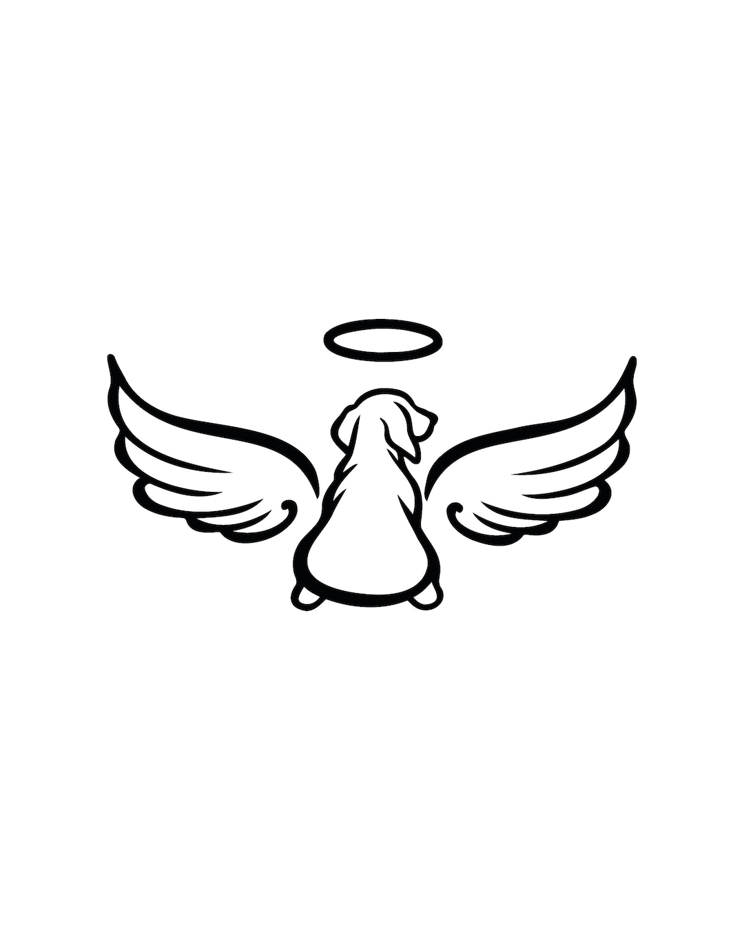 Angel Dog Svg, Dog With Wings Svg, Dog Memorial Png, Dog Memorial Svg ...
