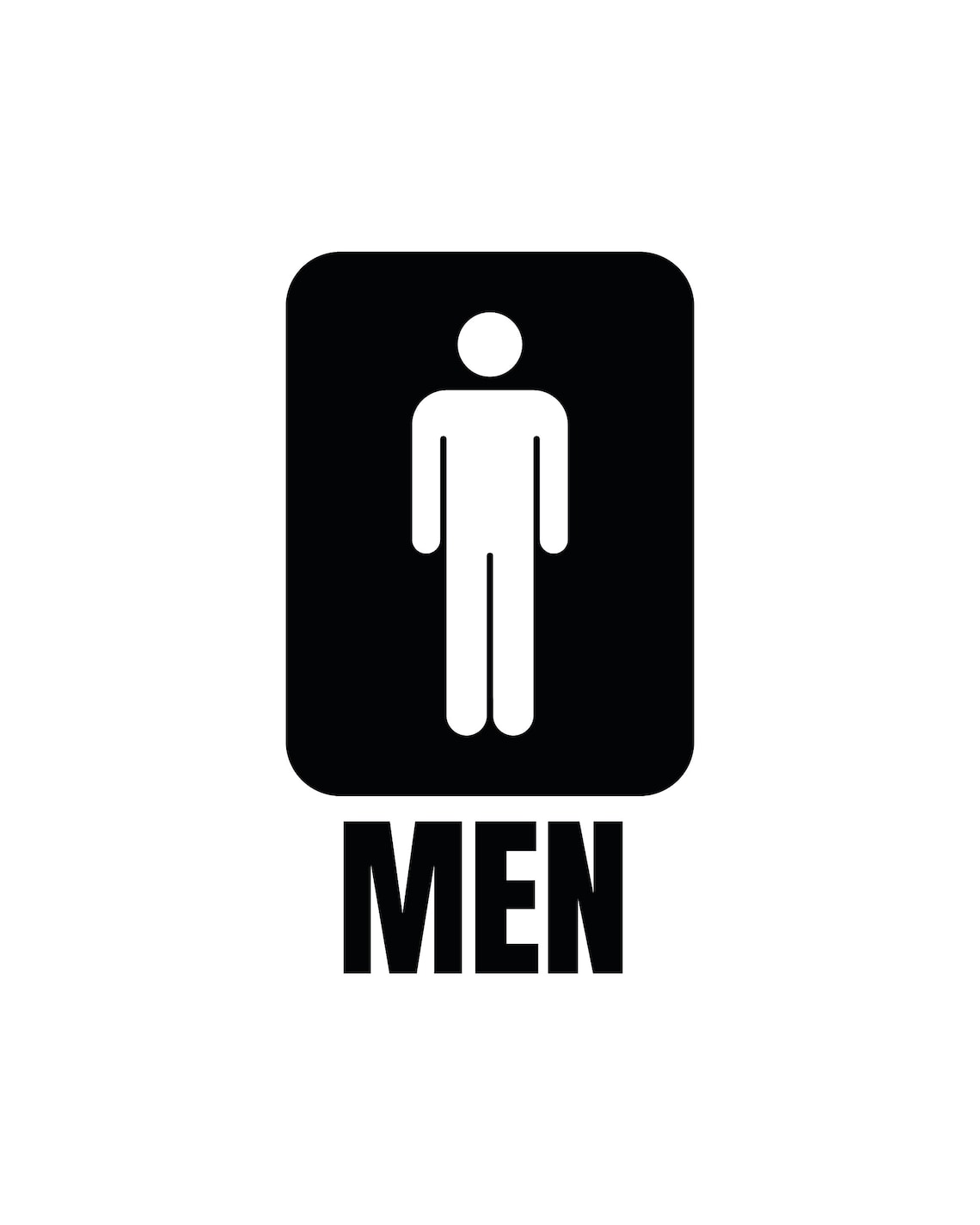 Men's Restroom Symbol SVG | Toilet Sign Vector Files (digital Download ...
