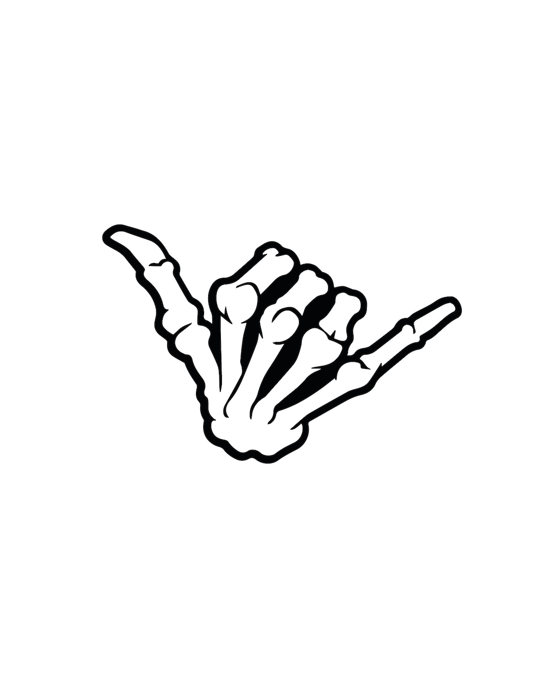 Skeleton Shaka Sign, Skeleton Hand Instant Download SVG, PNG, EPS, Dxf ...
