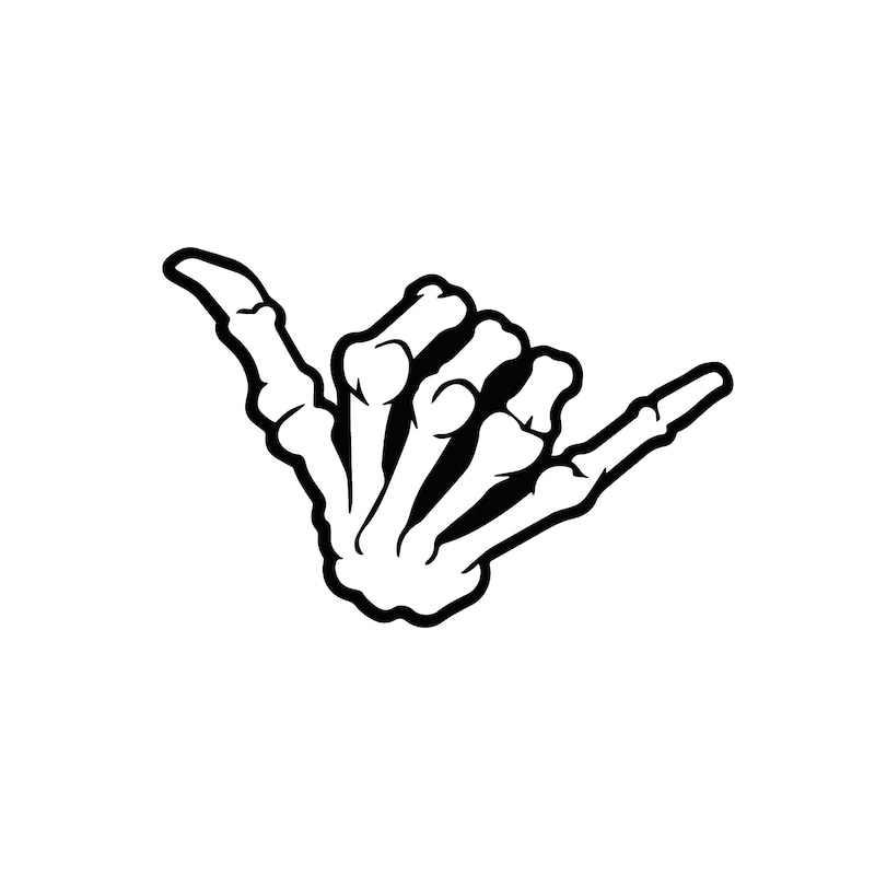 Skeleton Hand Decal - Etsy
