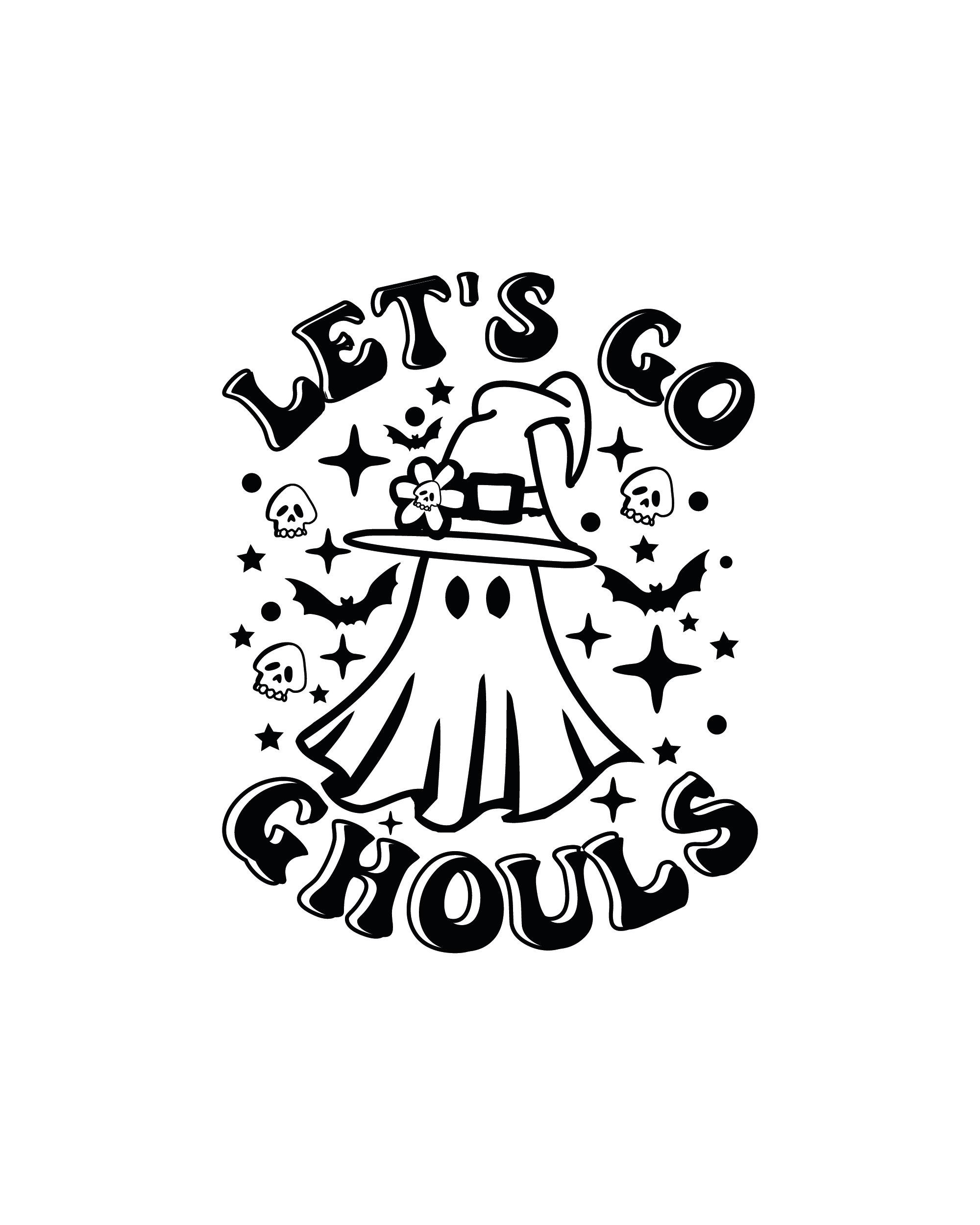 Let's Go Ghouls Svg Halloween Svg Spooky Svg Files Cute - Etsy