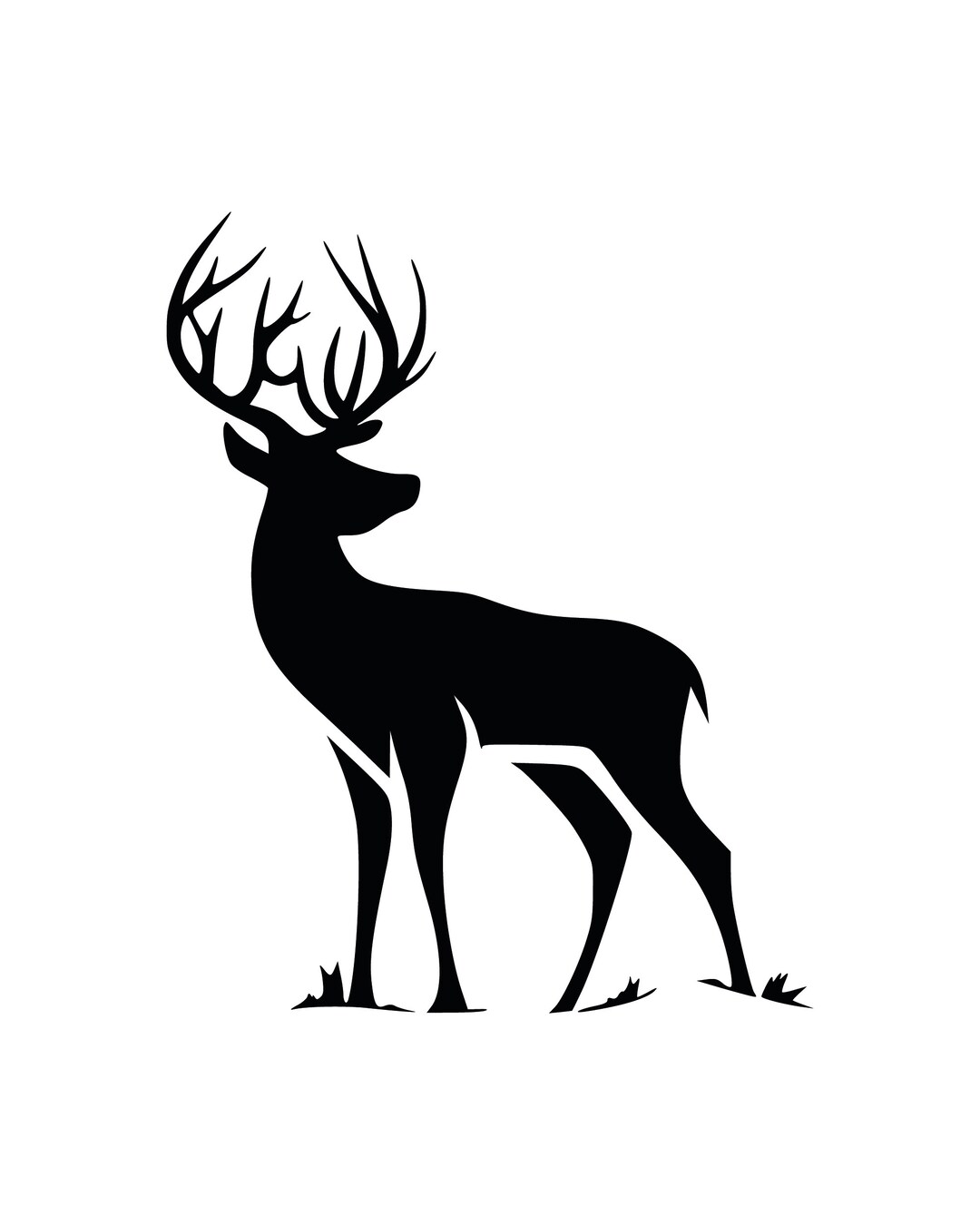 Deer Head, Buck - Instant Digital Download - Svg, Png, Dxf, and Eps ...