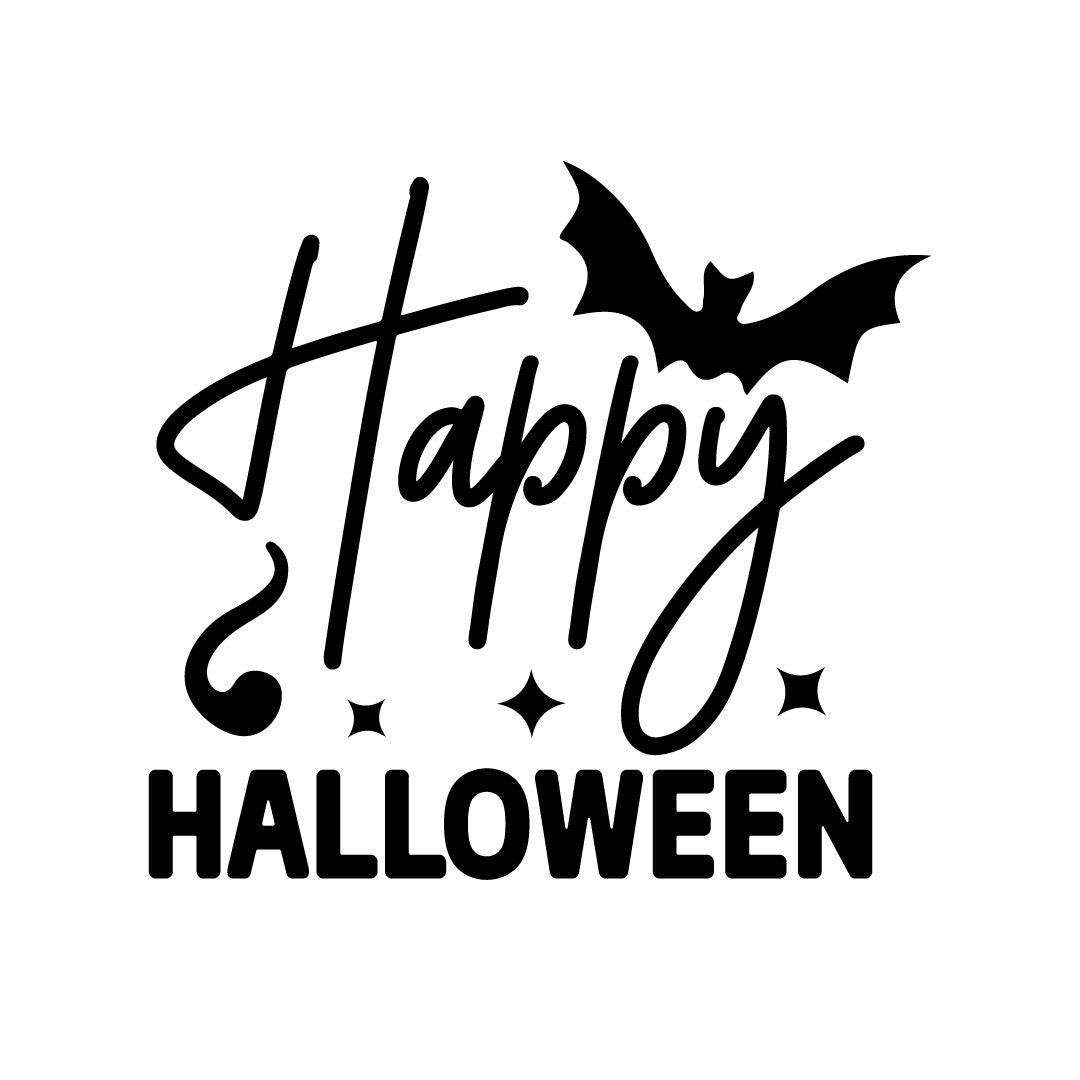 Happy Halloween Svg, Halloween Sign Svg, Pumpkin Svg, Bat Svg, Dxf, Png ...