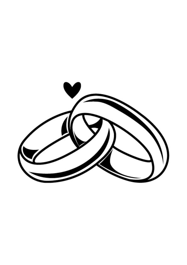 Fedi nuziali SVG, Clipart di matrimonio, Simbolo d'amore (download ...