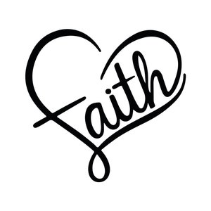 Faith Open Heart, Faith Heart SVG, PNG, EPS, Dxf, Jpg Instant Digital ...