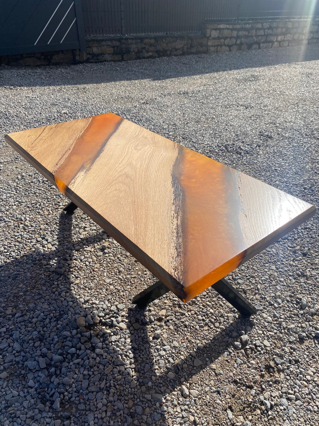 Orange Epoxy Coffee Table - Etsy