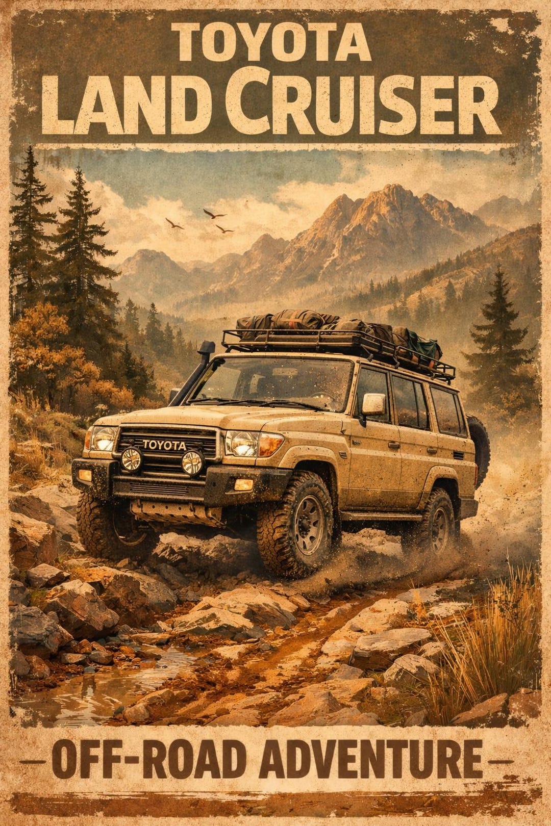 Toyota Land Cruiser Wall Art Poster - Etsy