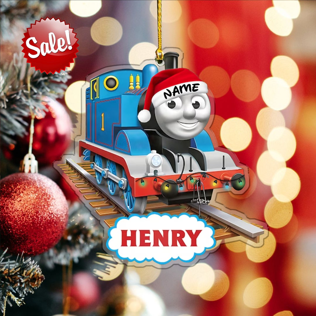Personalized Thomas Train Cartoon Ornament Custom Wood& - Etsy