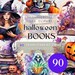90 PNG Spooky Books, Halloween Library Clipart Bundle, Fantasy Cute and ...