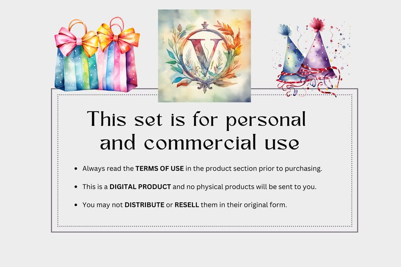 100 PNG Birthday Watercolor Clipart. BUNDLE Cute Cake, Balloons ...