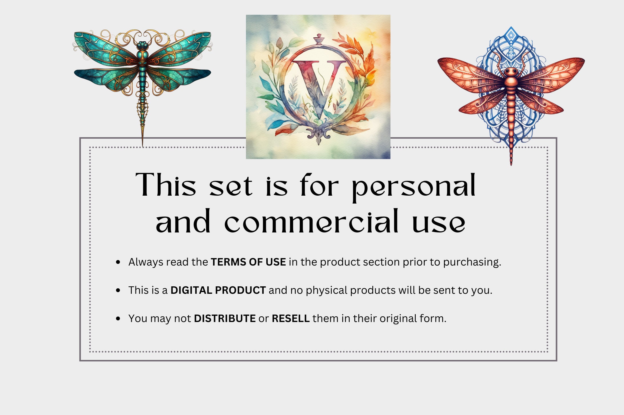75 Ornate Dragonfly Graphic Design Bundle Watercolor - Etsy
