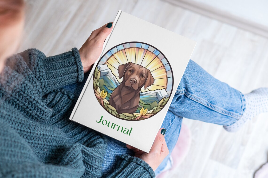 Stained Glass Chocolate Labrador Designs, Mandala Watercolor Clipart ...